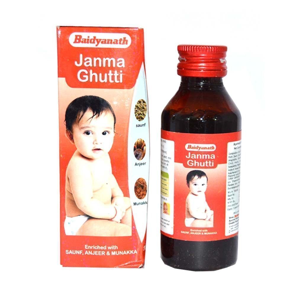Baidyanath Herbal Janamaghutti Syrup For growth of Infants 100ml - The ...