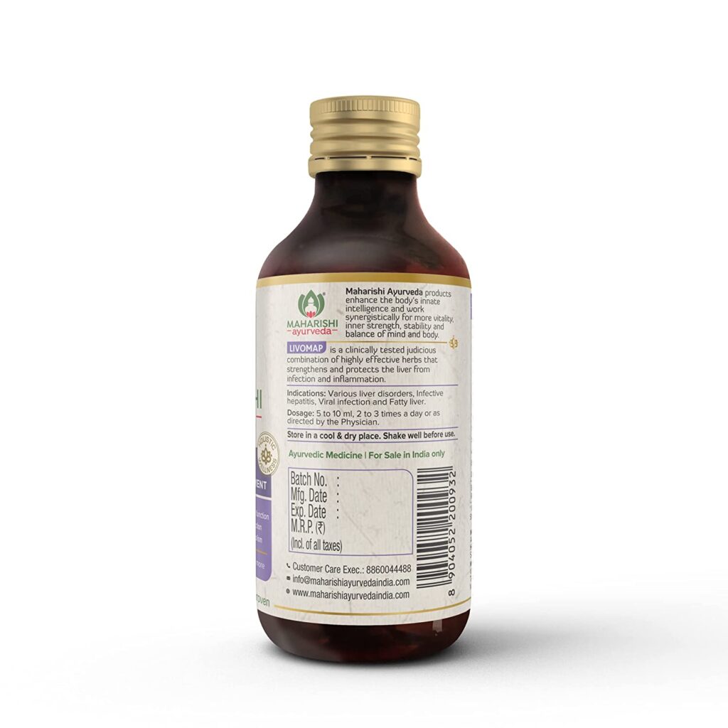 Maharishi Ayurveda Livomap Syrup 200 ml For Hepatitis, Sluggish Liver ...