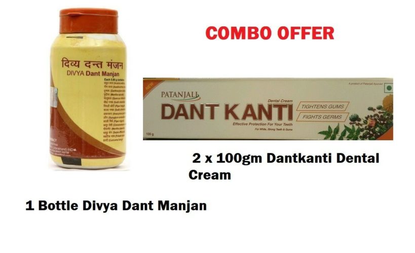 Patanjali - 2 x Herbal Toothpaste 100g + 1 x Herbal Teeth Powder 100gm ...