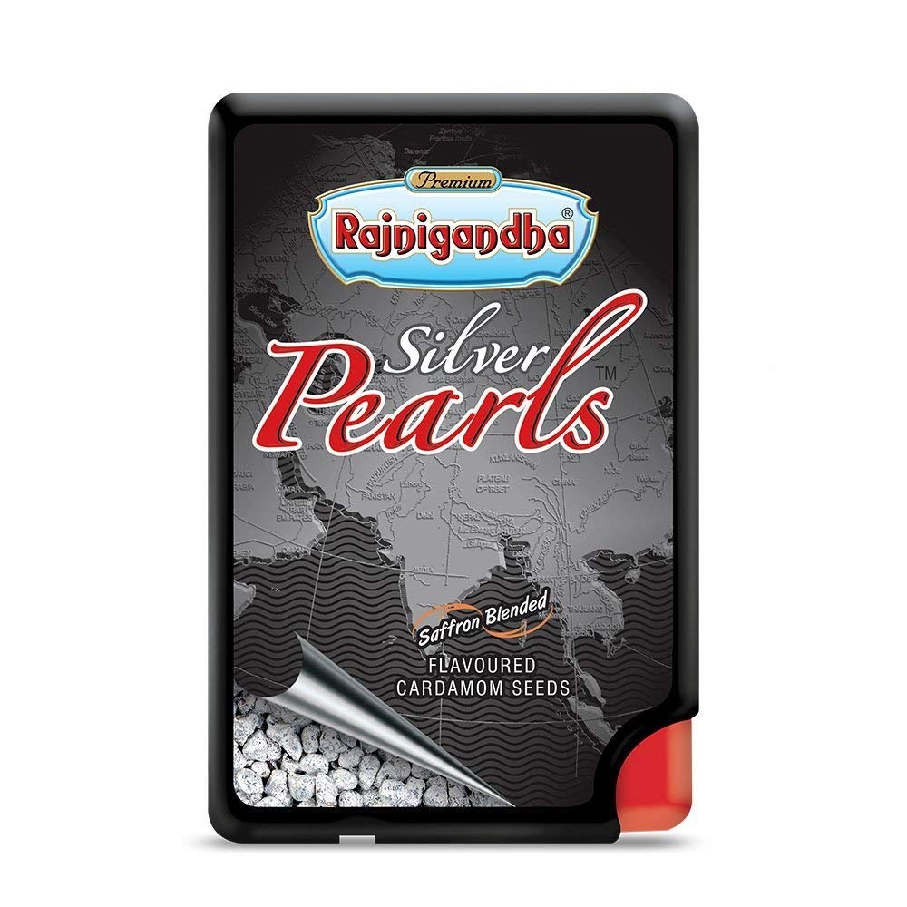 Rajnigandha Silver Pearl Saffron Cardamom Seed Mouth Freshener 6.25 gm ...