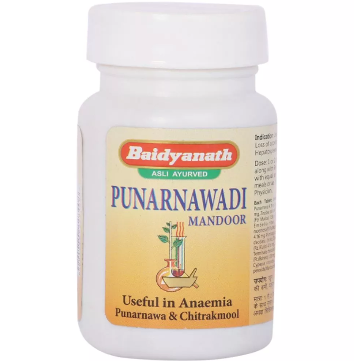 Baidyanath Punarnavadi Mandur (40tab) For Water-Retention, Reduction in ...