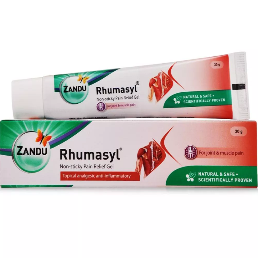 Zandu Rhumasyl Gel (30g) For Osteoarthritis, Sports Injury, Sprains ...