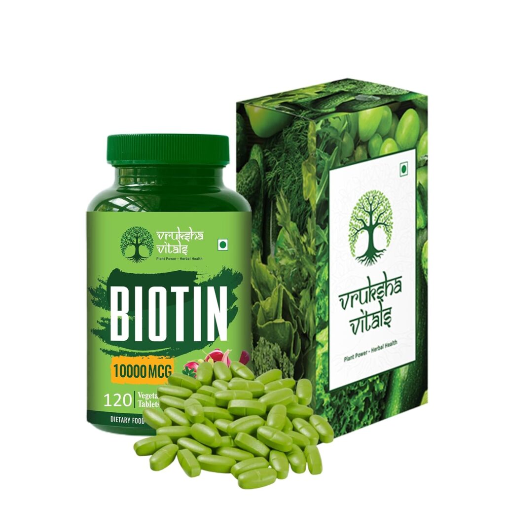 Vruksha Vitals Biotin 10000 mcg per tablet (from Sesbania Grandiflora ...