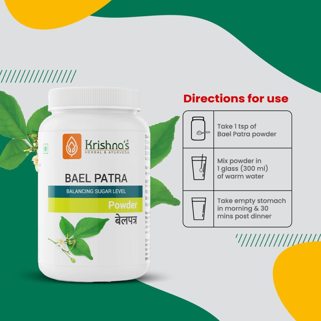 Krishna's Bael Patra (Aegle Marmelos) Powder | Bael Patra Powder For ...