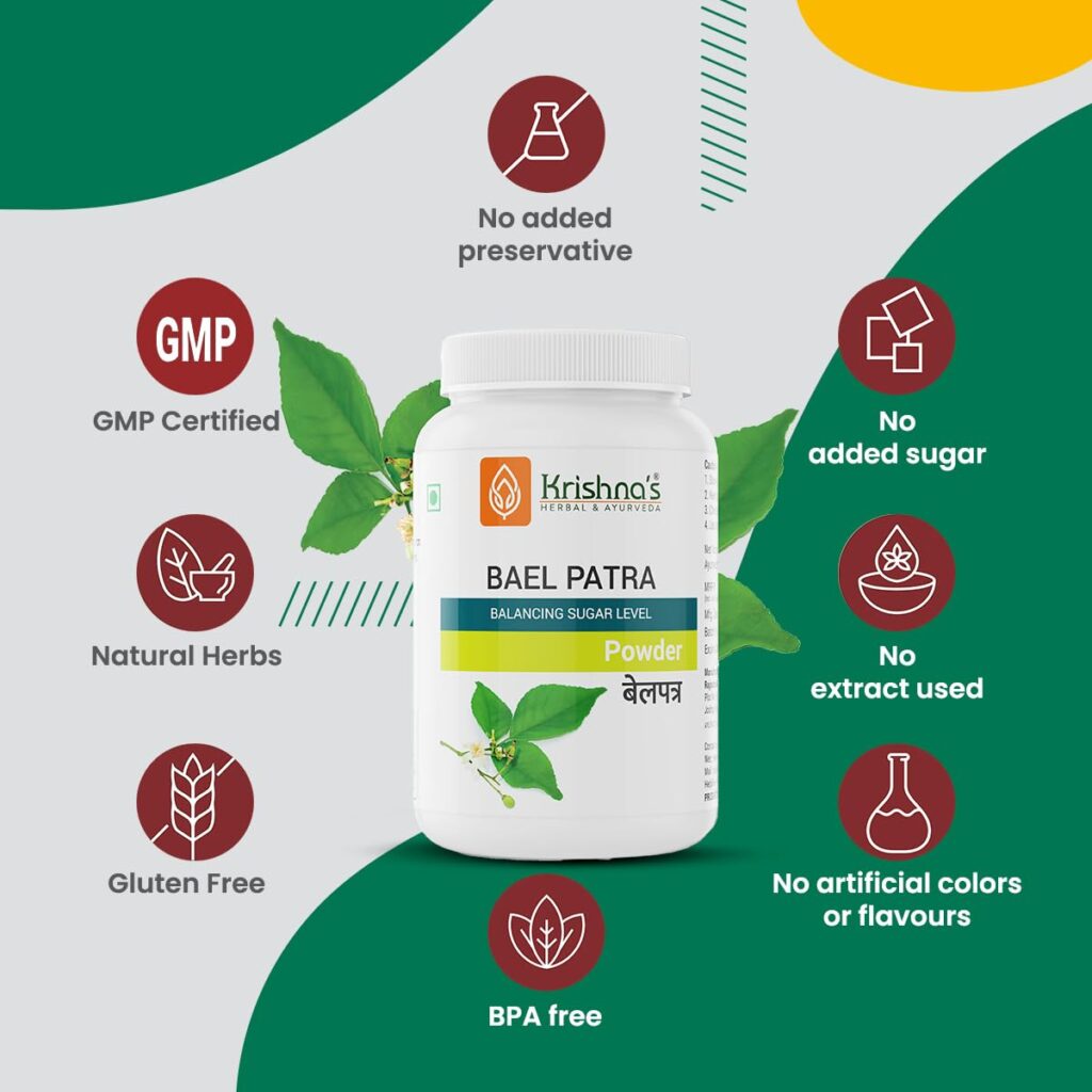 Krishna's Bael Patra (Aegle Marmelos) Powder | Bael Patra Powder For ...